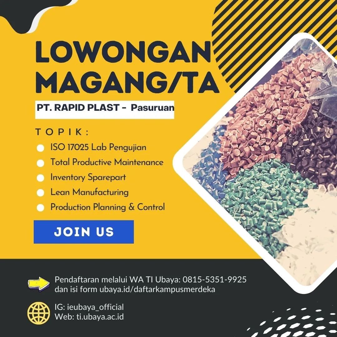 Penawaran Magang PT Rapid Plast – MBKM Universitas Surabaya